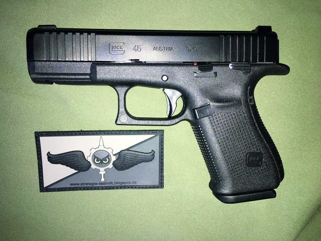 Die Glock 46 lässt sich von der Größe her mit einer Glock 19 Gen5 ...