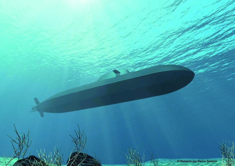 Auf dem Weg zum deutsch-norwegischen U-Boot U212CD