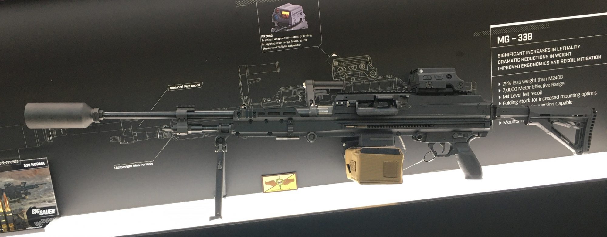 SIG Lightweight Machine Gun in .338 Lapua Magnum mit Feuerleitvisier ...
